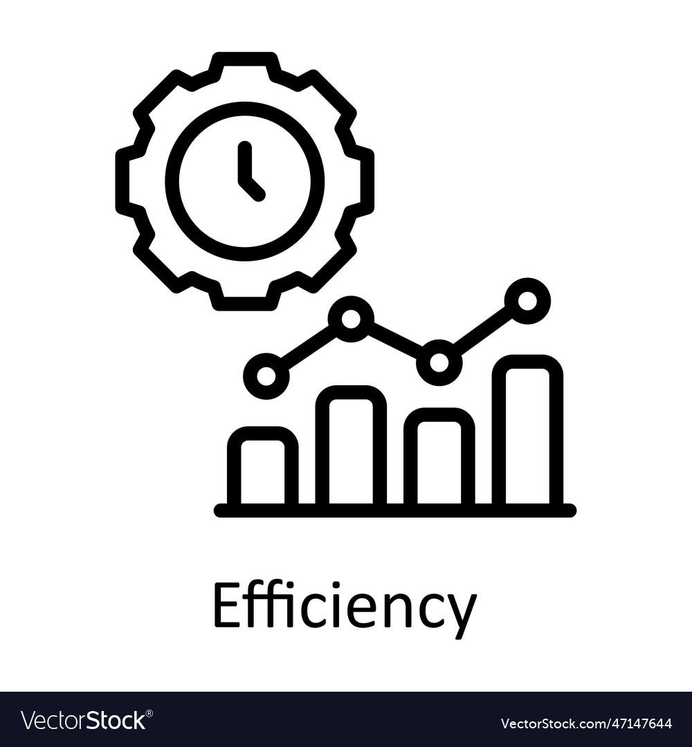 Efficiency outline icon design Royalty Free Vector Image Efficiency outline icon design Royalty Free Vector Image