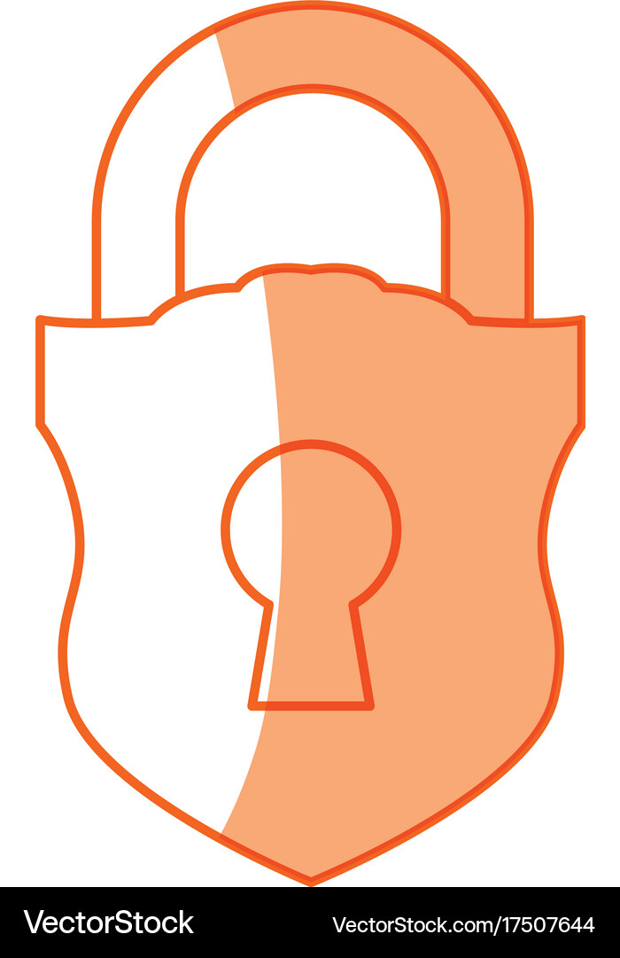 Padlock security symbol Royalty Free Vector Image