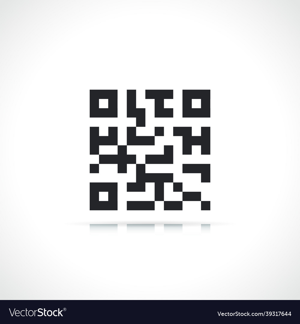 Qr code black isolated Royalty Free Vector Image
