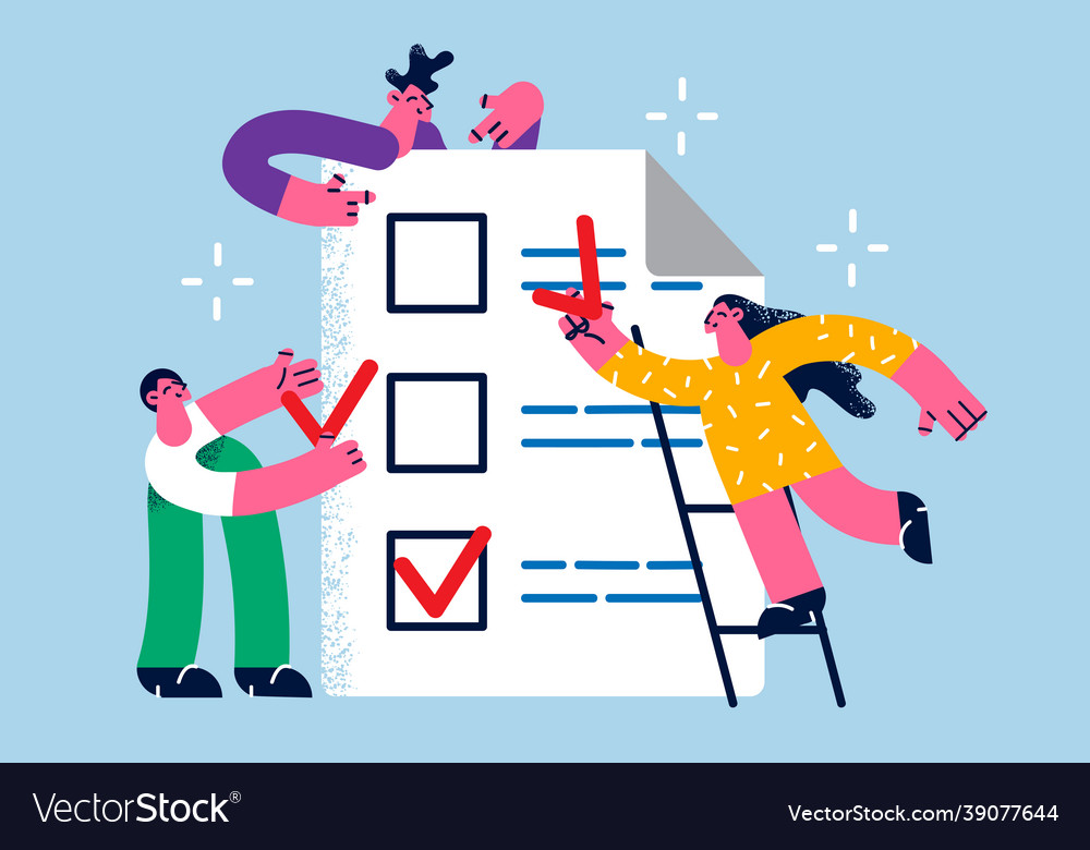 Time management and task completion concept Vector Image