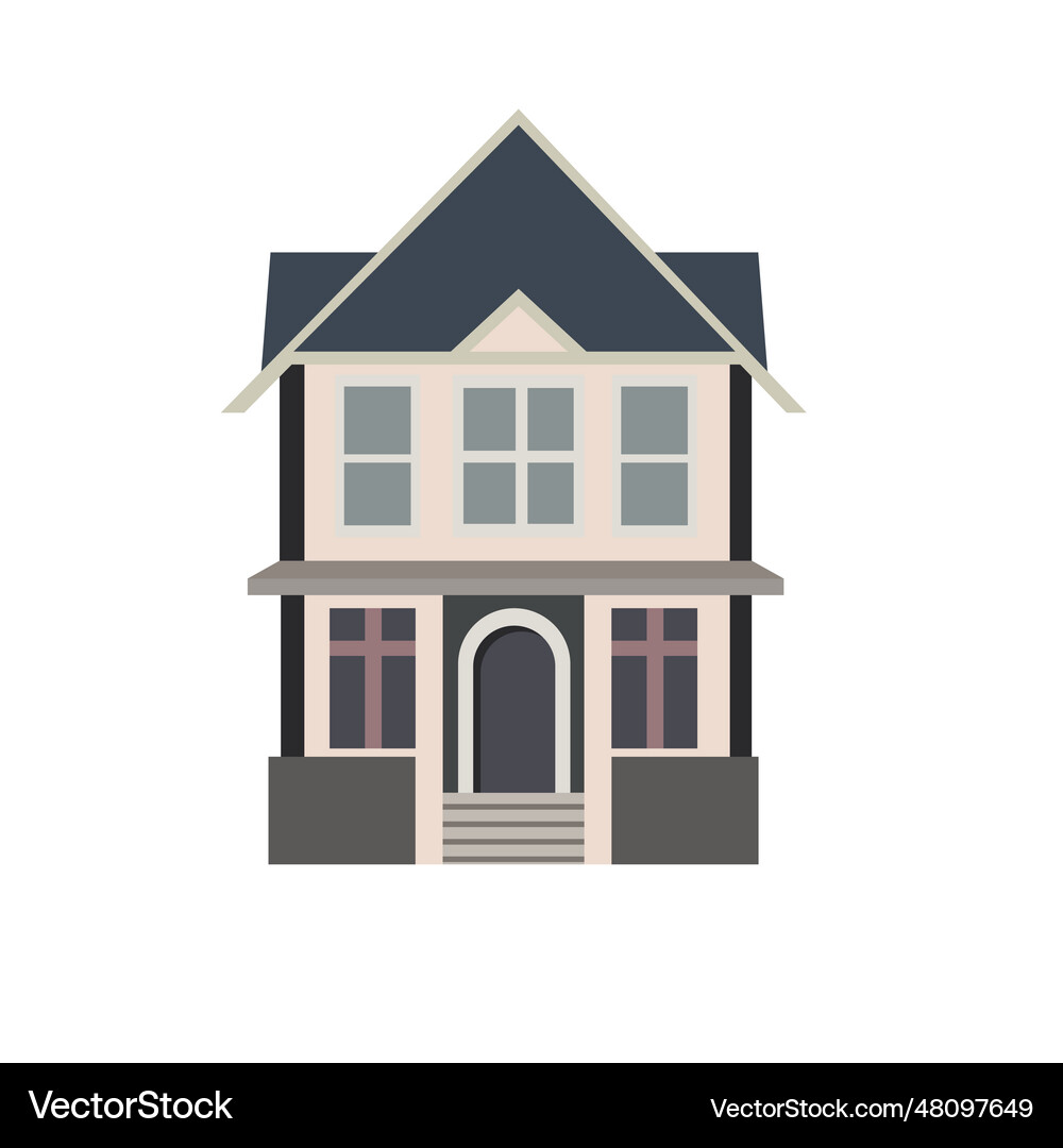 Beautiful old house building western home Vector Image