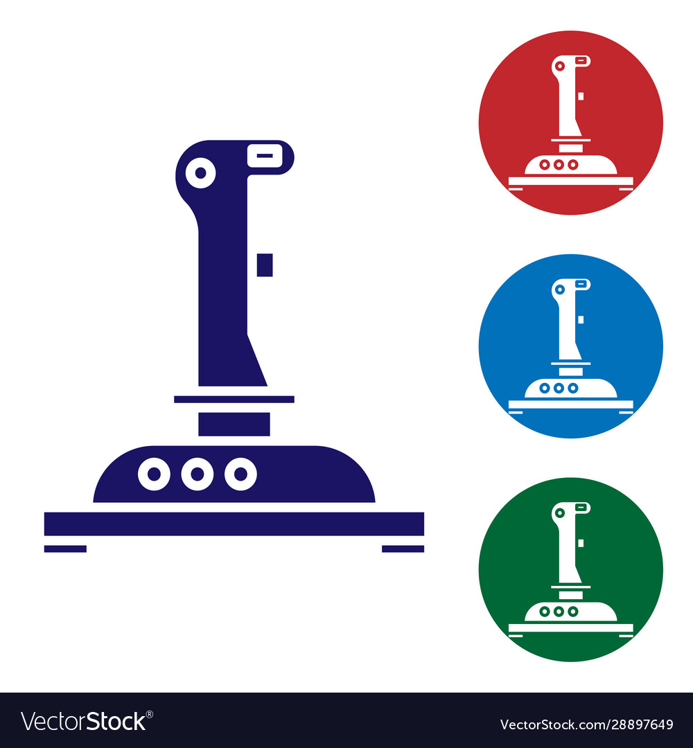 Blue joystick for arcade machine icon isolated Vector Image Blue joystick for arcade machine icon isolated Vector Image