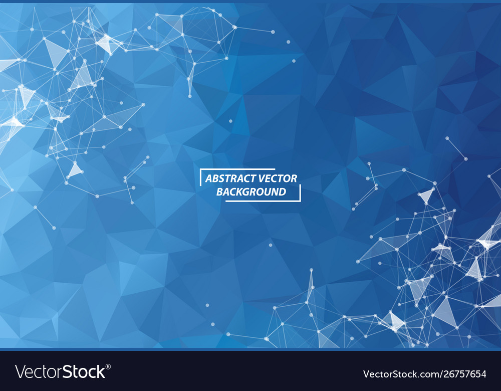 Abstract blue polygonal space background Vector Image