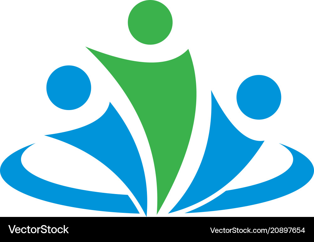 Abstract people logo Royalty Free Vector Image