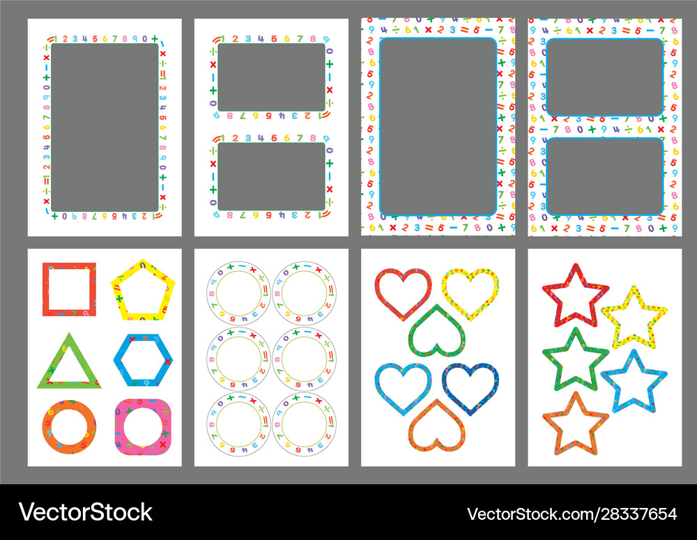 Decorative frames and borders set Royalty Free Vector Image