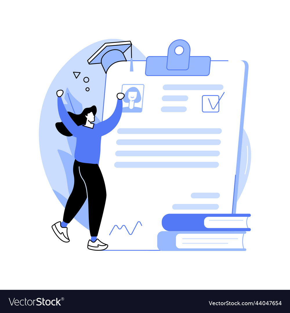 Getting acceptance letter isolated cartoon Vector Image Getting acceptance letter isolated cartoon Vector Image