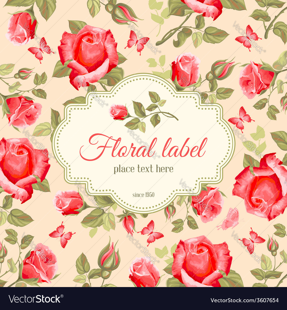 Rose background Royalty Free Vector Image - VectorStock