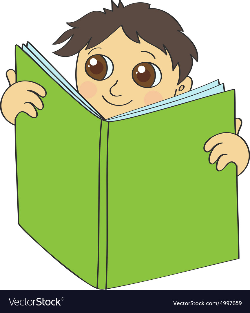 Boy read Royalty Free Vector Image - VectorStock