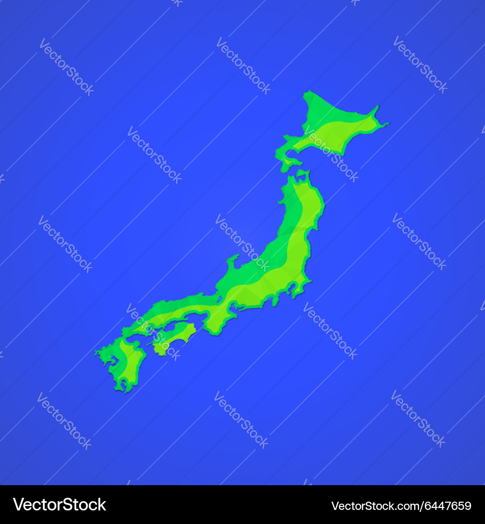 Flat abstract japan islands icon Royalty Free Vector Image