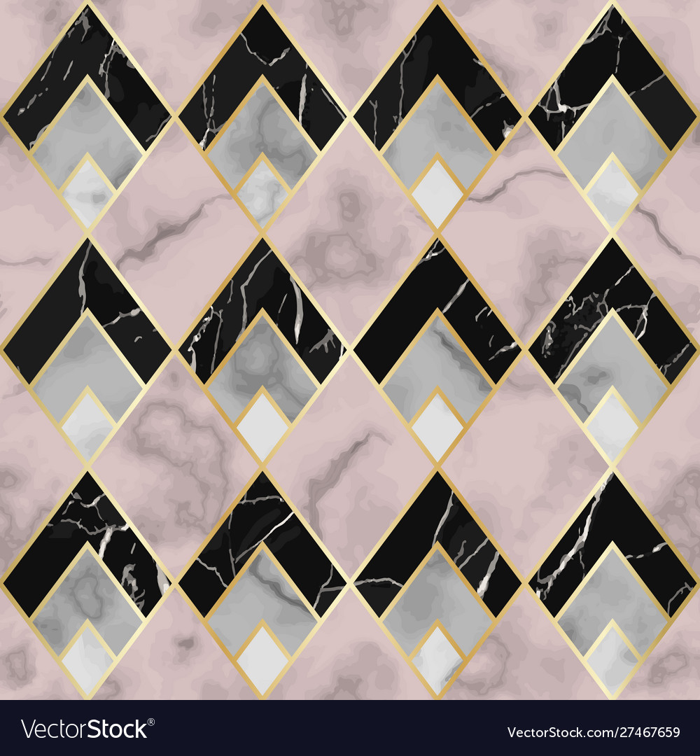 Marble luxury geometric seamless pattern Vector Image