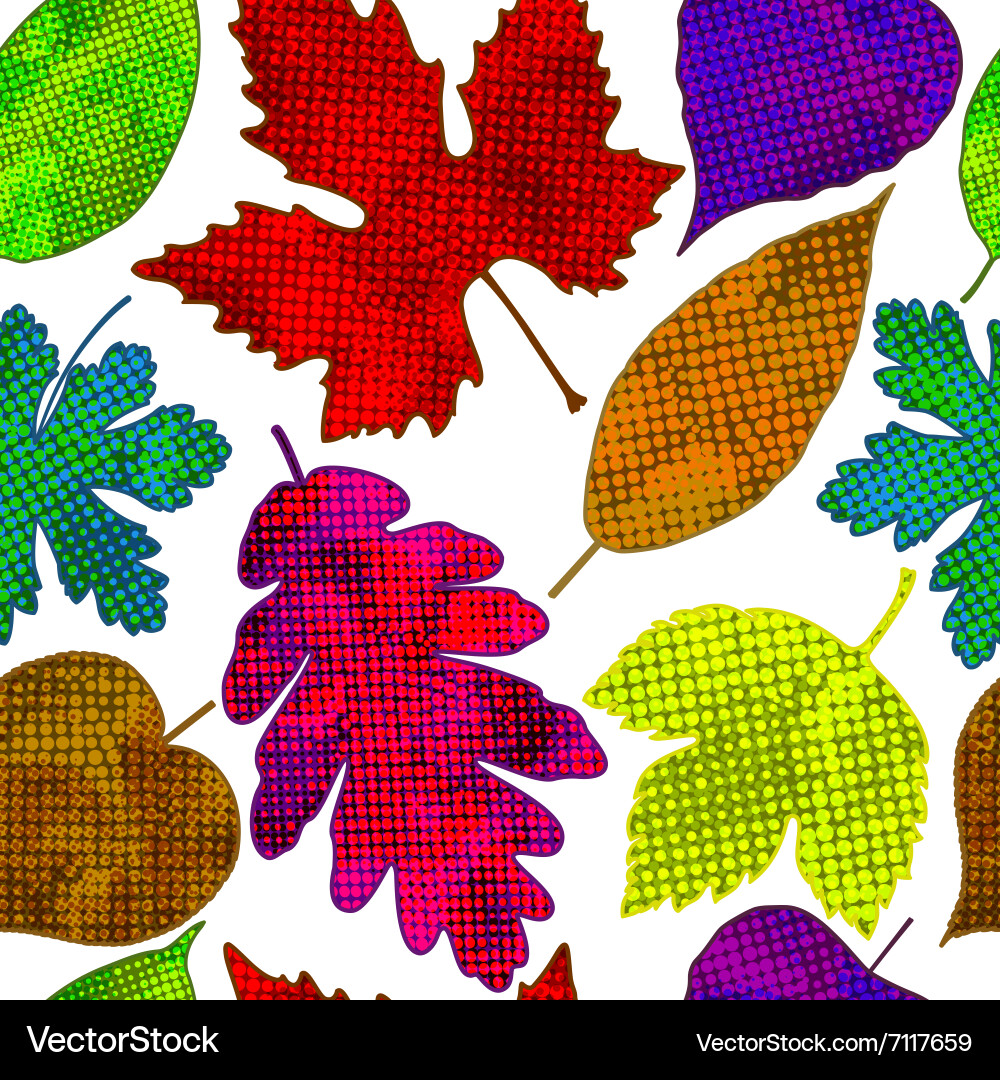 Seamless pattern with autumn leaves Royalty Free Vector