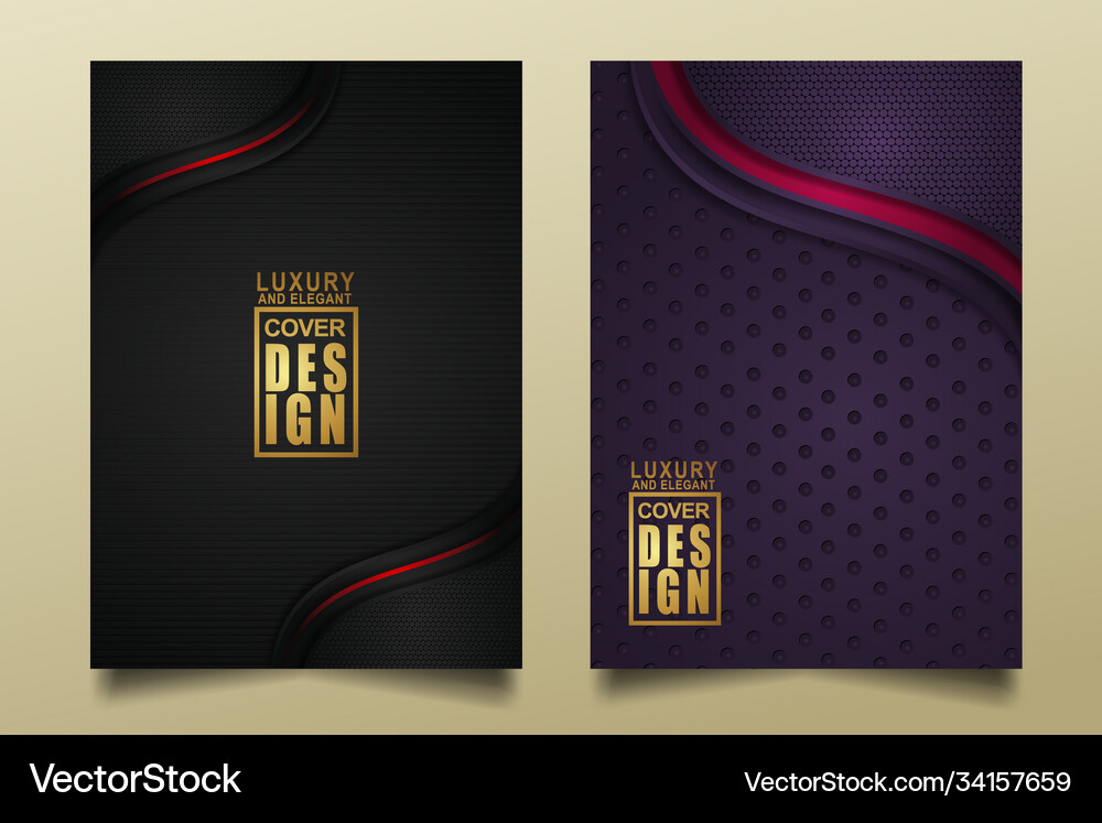 Set cover design template with luxury and elegant Vector Image