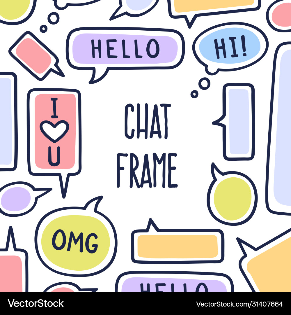 Big empty frame area made from colorful small Vector Image