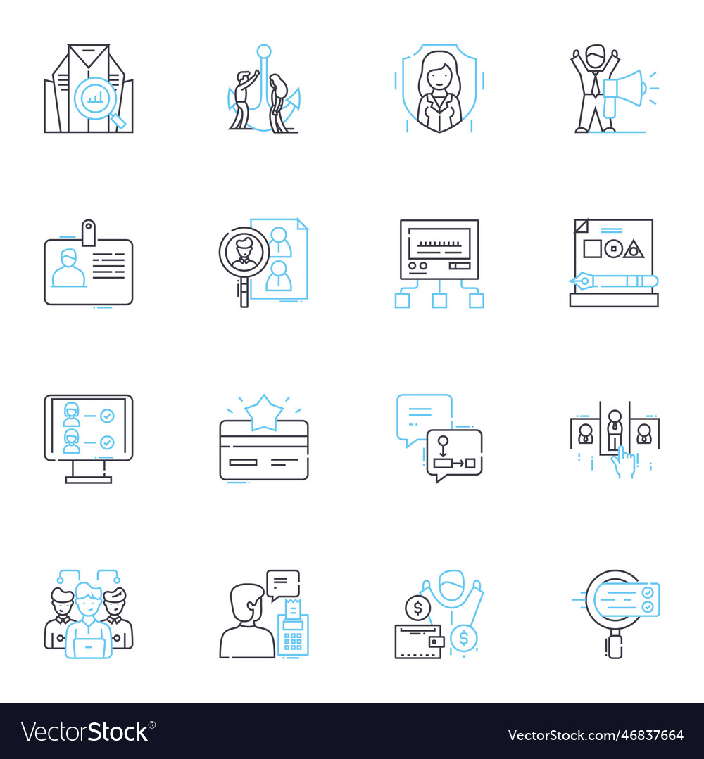 Creative flair linear icons set innovate Vector Image