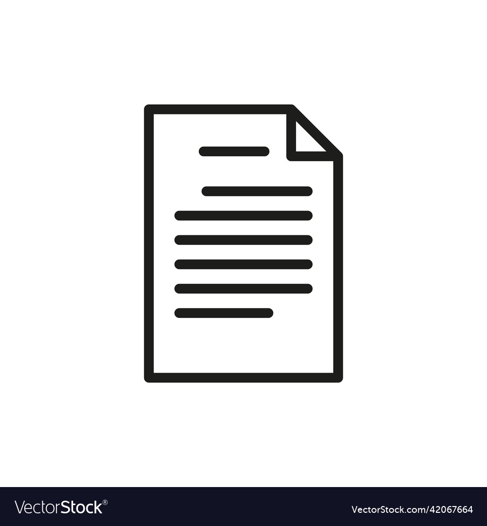 Document icon simple flat Royalty Free Vector Image