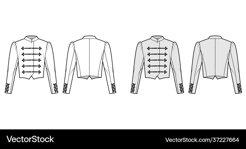 Majorette jacket technical fashion Royalty Free Vector Image