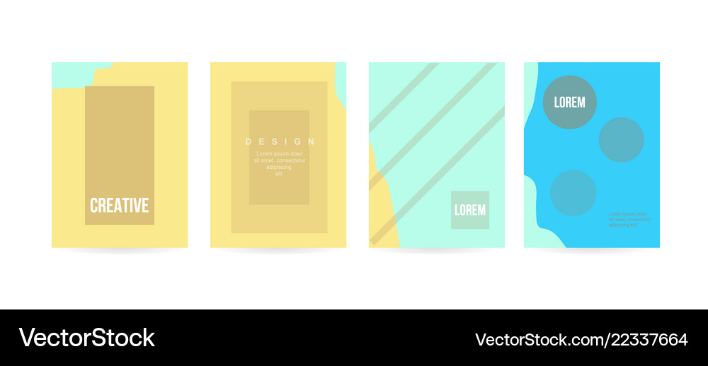 Minimal cover concept for brochure or card design Vector Image