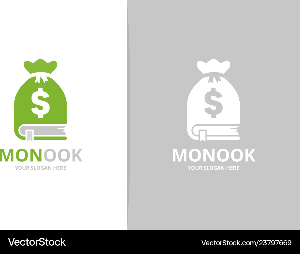 Book and bag logo combination unique bookstore Vector Image