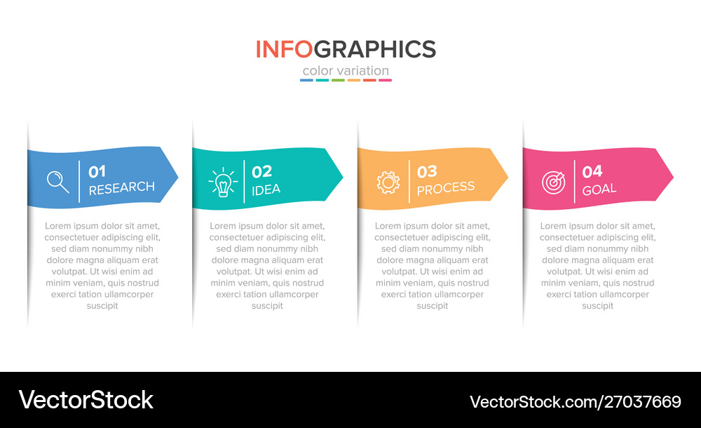 Infographic design with icons and 4 options Vector Image