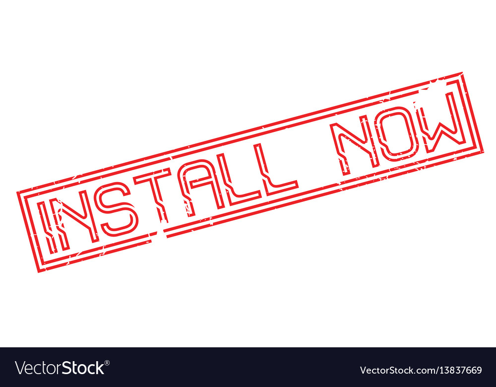 Install now rubber stamp Royalty Free Vector Image Install now rubber stamp Royalty Free Vector Image