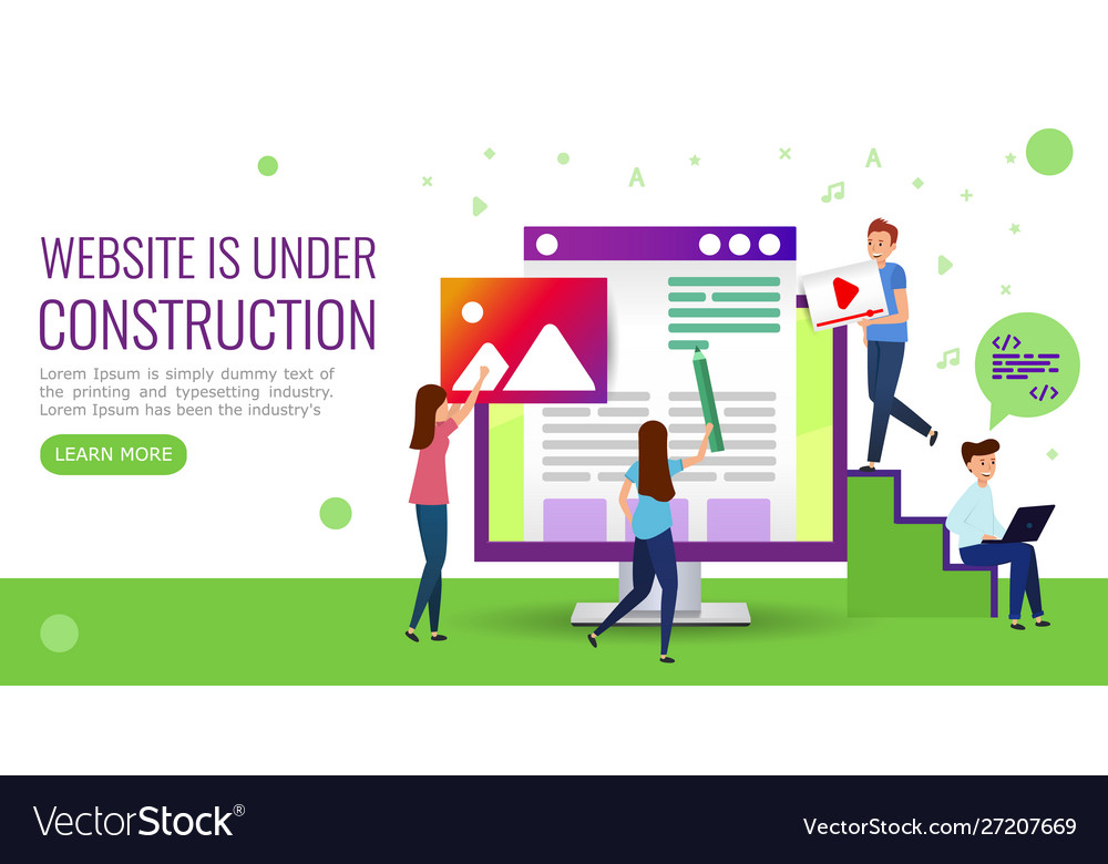 Website under construction Royalty Free Vector Image