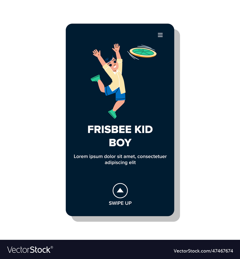 Frisbee kid boy Royalty Free Vector Image - VectorStock Frisbee kid boy Royalty Free Vector Image - VectorStock