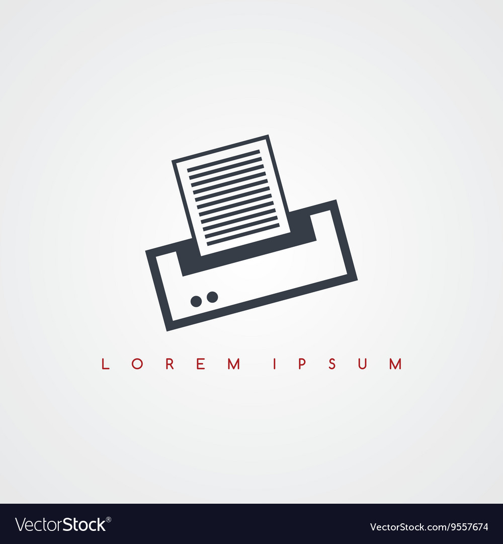 Printer computer icon sign logotype Royalty Free Vector