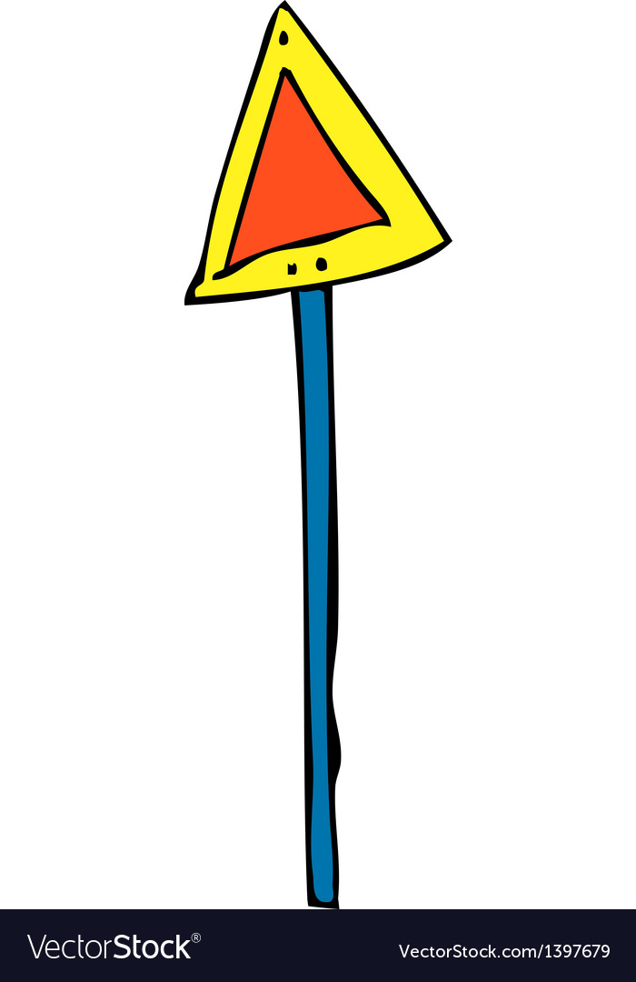 A guide post stand Royalty Free Vector Image - VectorStock