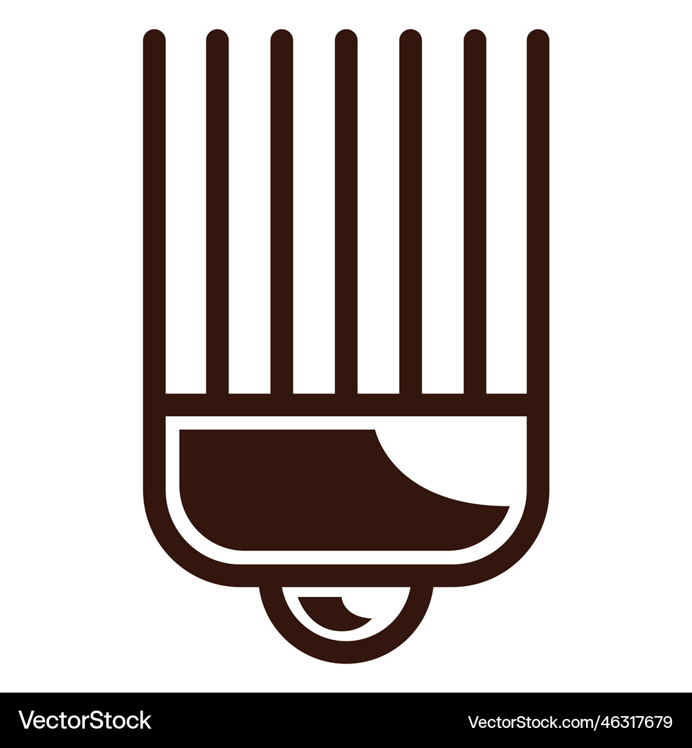 Afro pick vintage Royalty Free Vector Image - VectorStock
