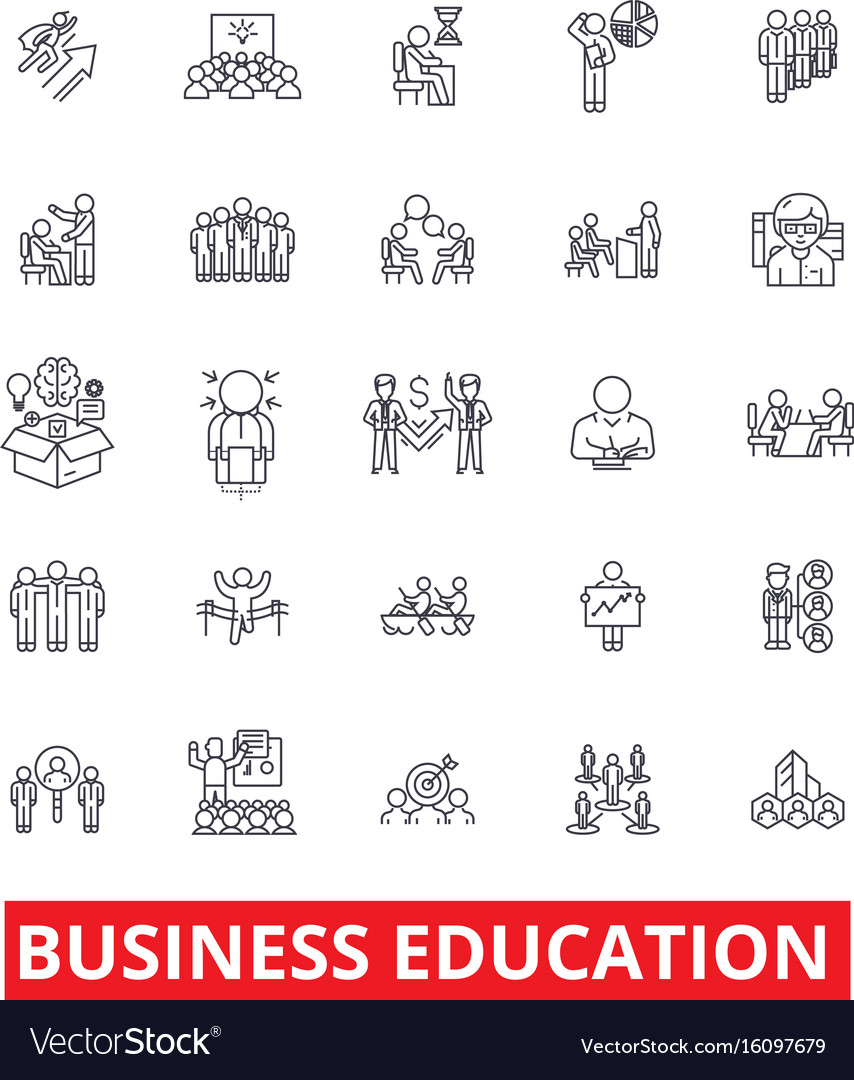 Business education mba training coaching Vector Image