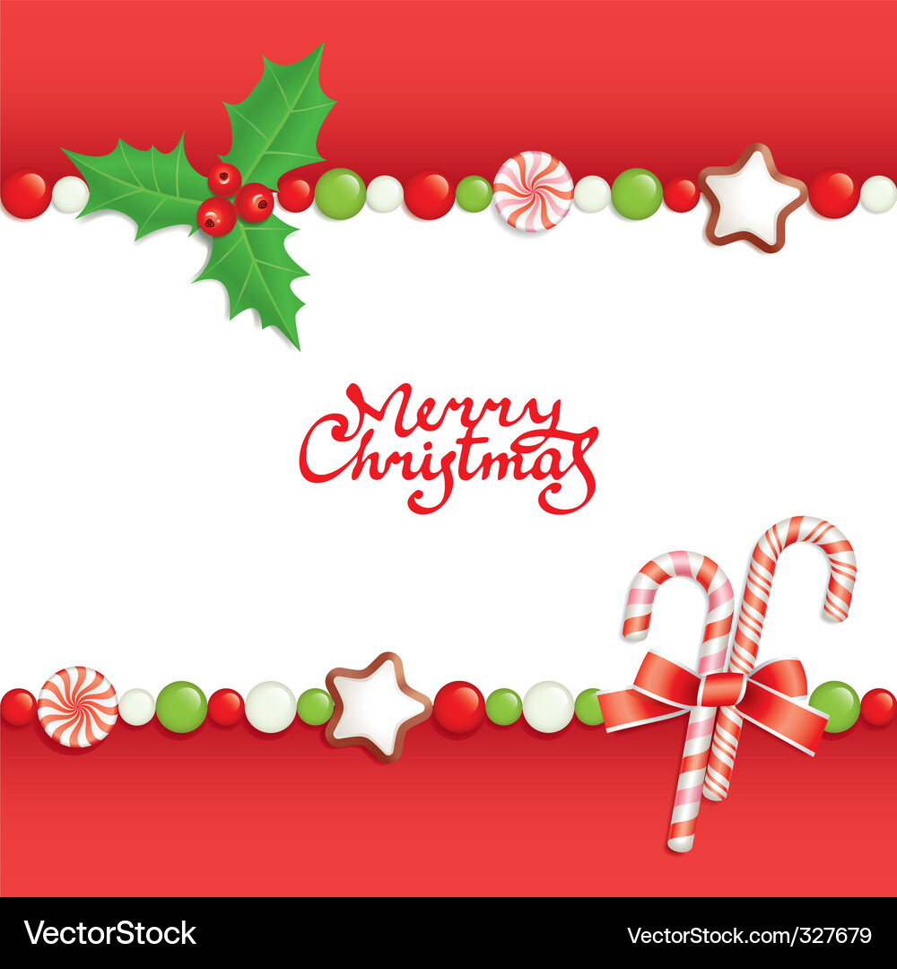 Christmas candy background Royalty Free Vector Image