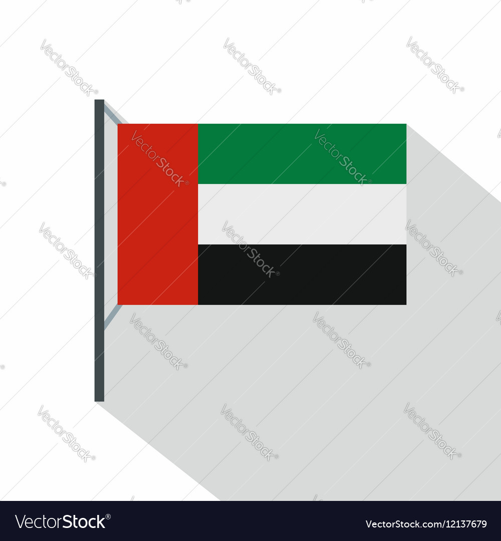 Dubai flag icon flat style Royalty Free Vector Image Dubai flag icon flat style Royalty Free Vector Image