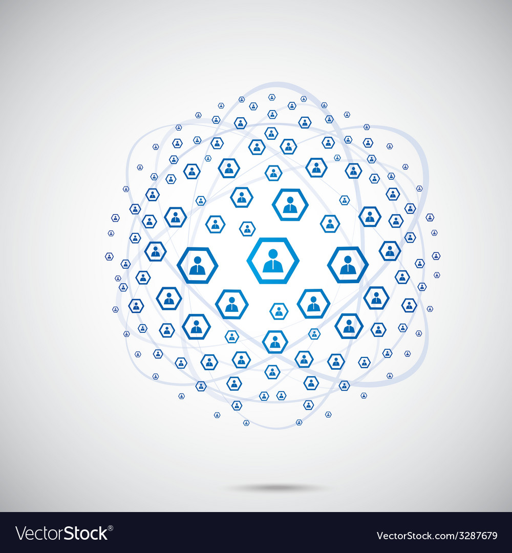 Human model connection Royalty Free Vector Image