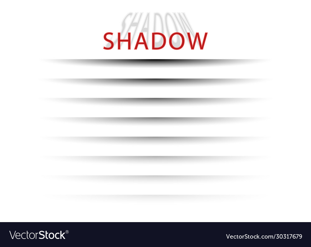 Line shadow set Royalty Free Vector Image - VectorStock