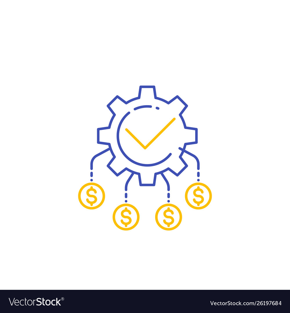 Cash flow funds optimization line icon Royalty Free Vector Cash flow funds optimization line icon Royalty Free Vector
