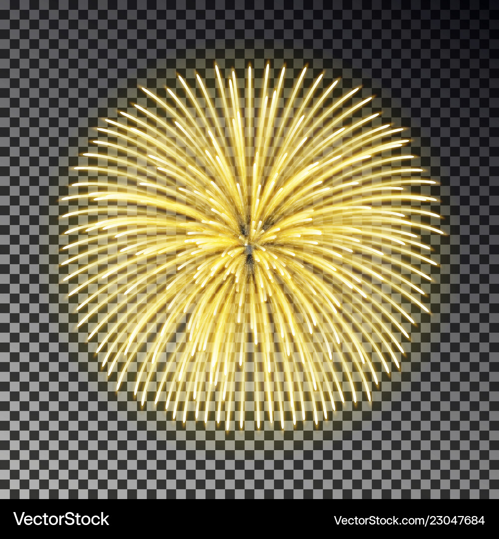 Festive golden fireworks christmas firecracker li Vector Image