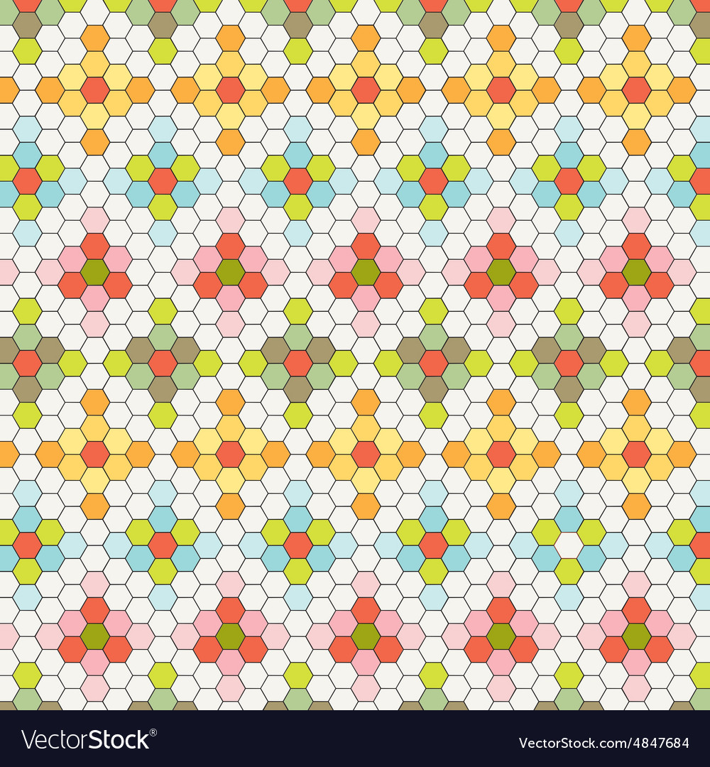 Hexagon tile pattern Royalty Free Vector Image