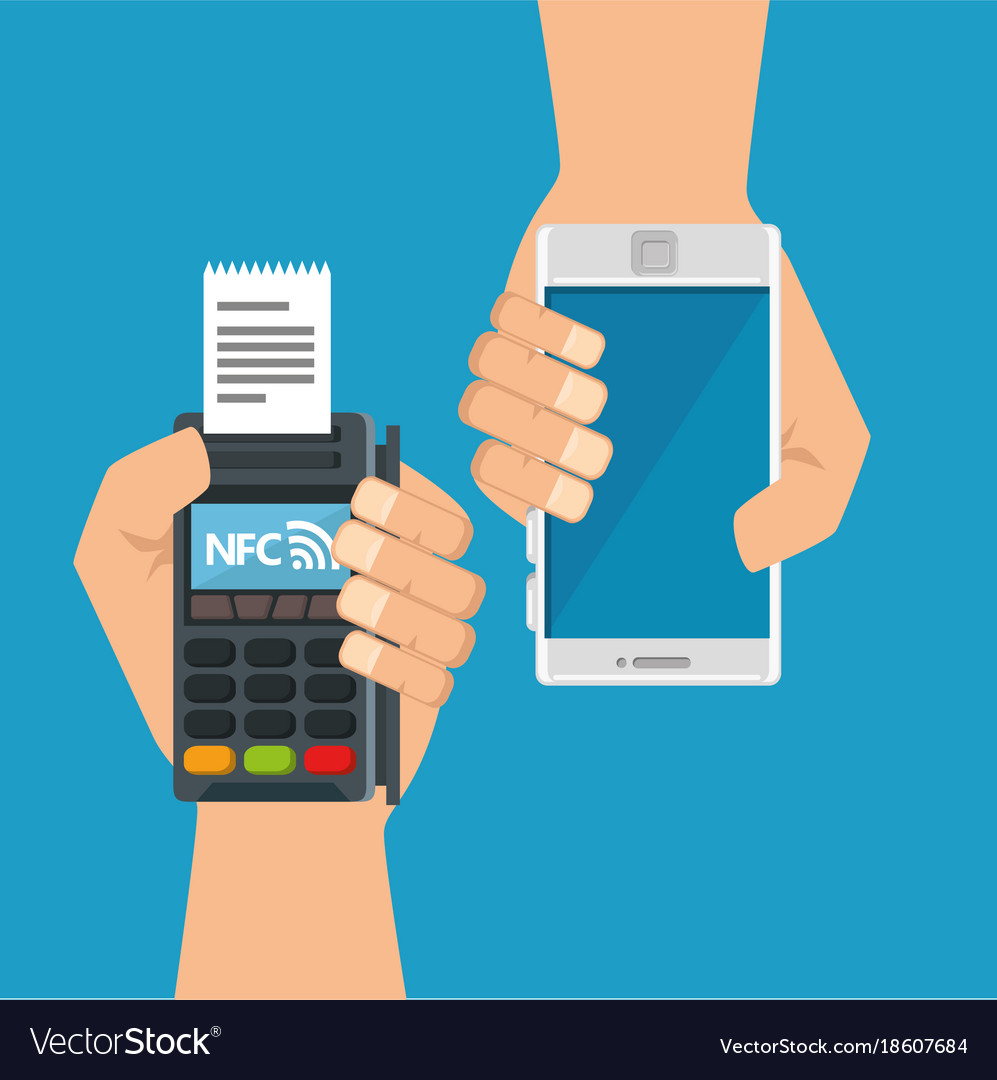 Nfc technology concept design Royalty Free Vector Image Nfc technology concept design Royalty Free Vector Image