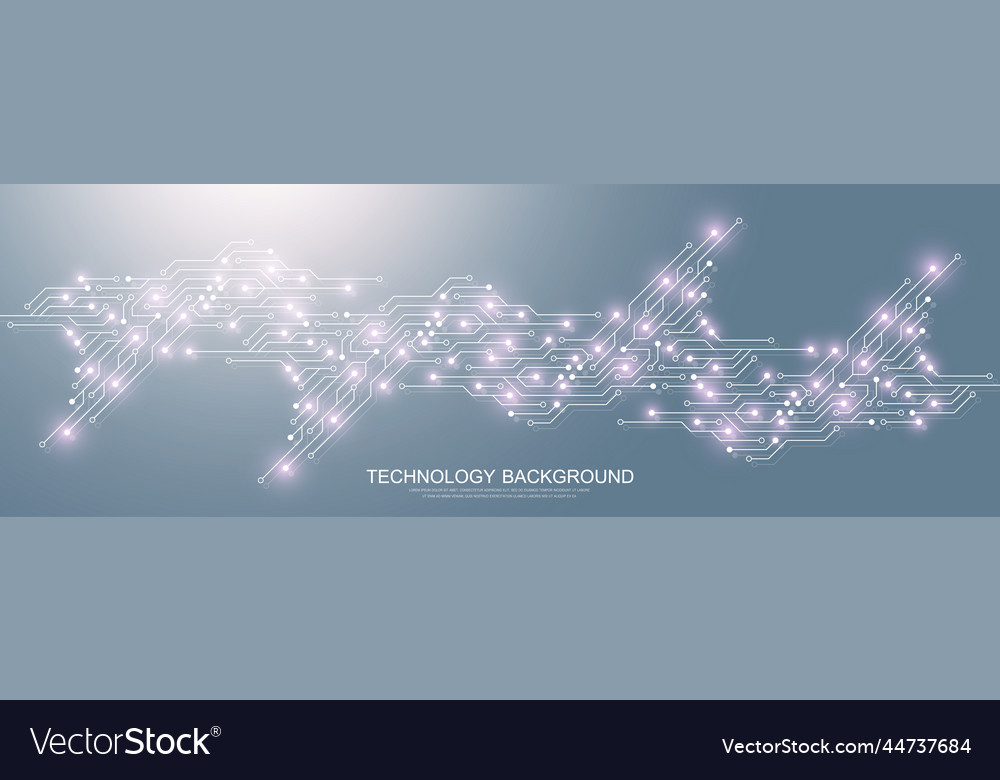 Quantum computing concept motherboard computer Vector Image