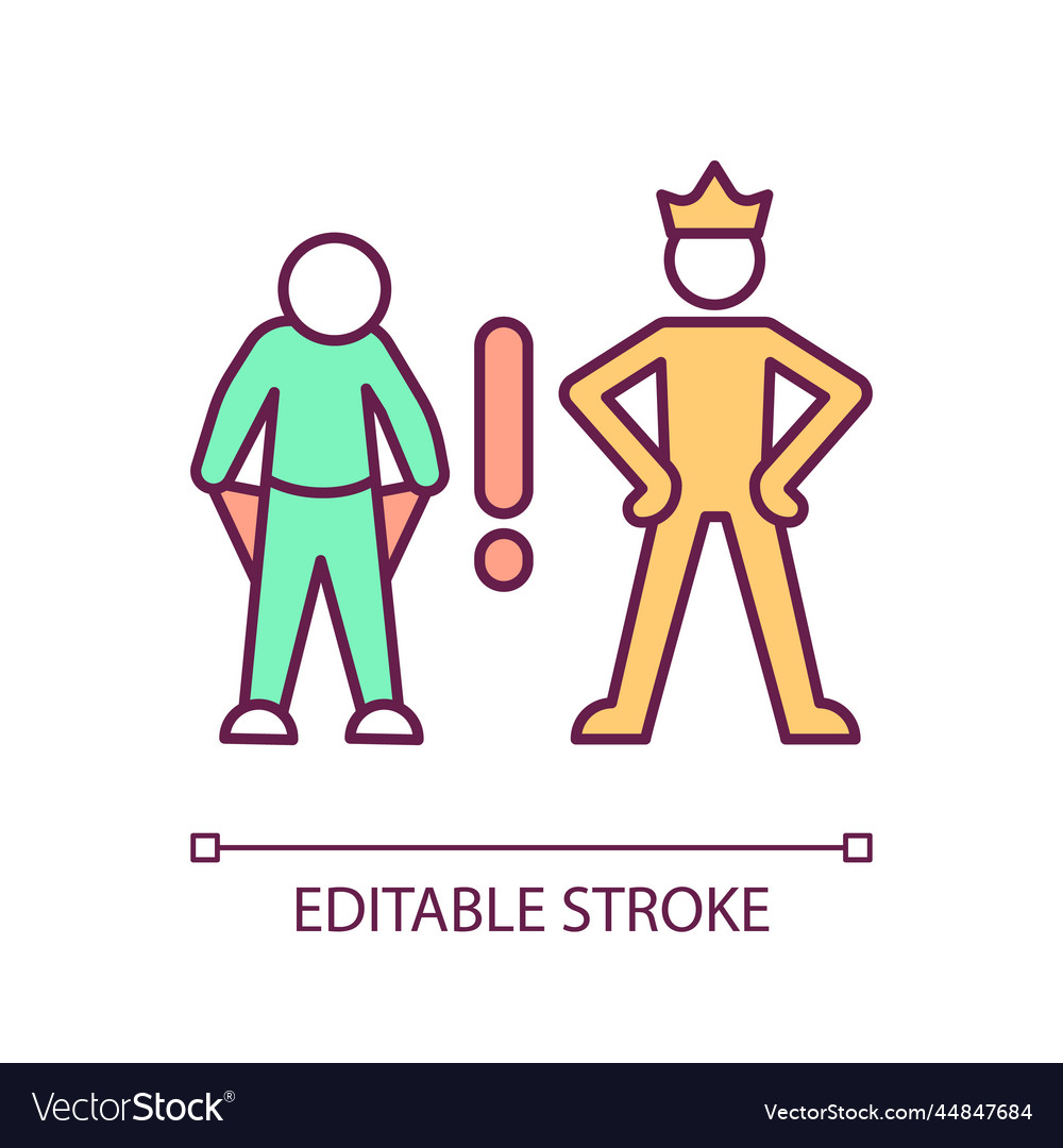 Social Division Rgb Color Icon Royalty Free Vector Image