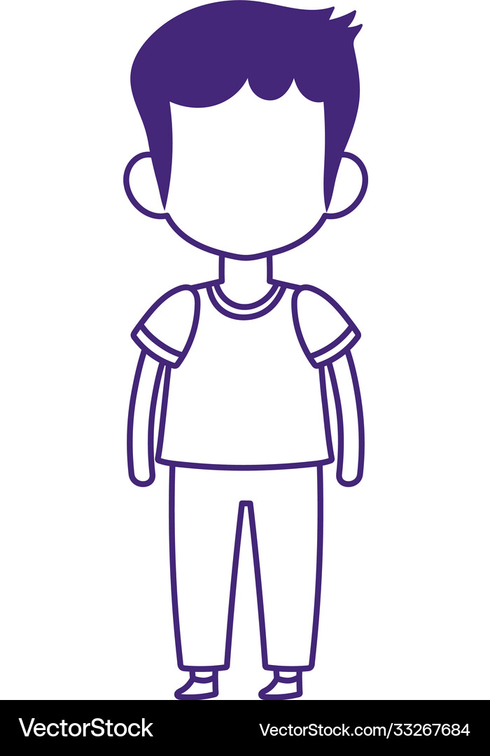 Student boy cartoon character isolated design Vector Image