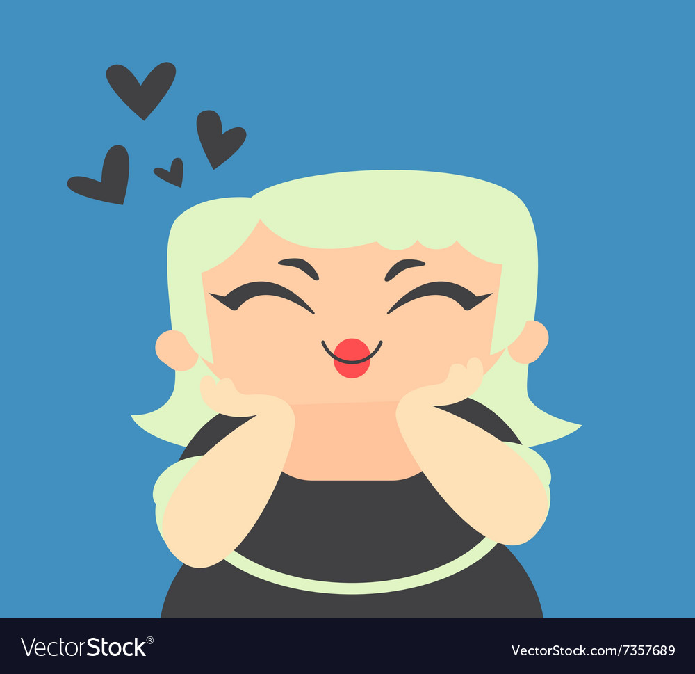 Blond Girl In Love Royalty Free Vector Image Vectorstock
