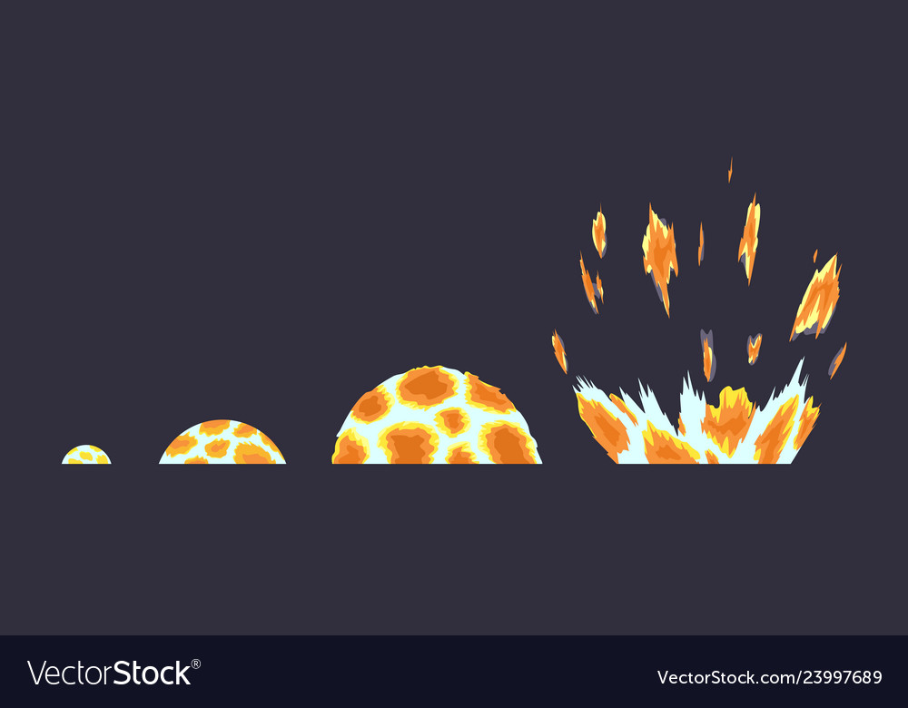 Cartoon explosion effect effect boom explode Vector Image