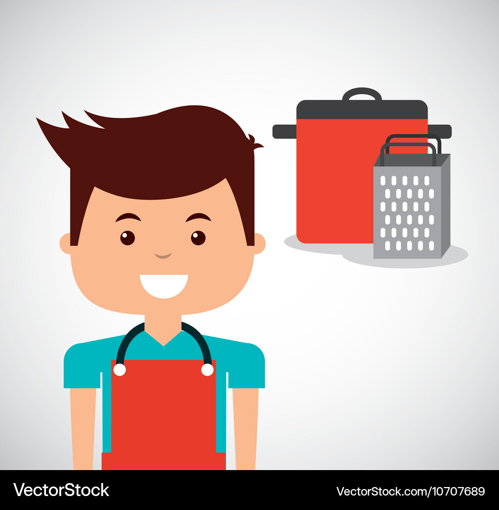 Chef avatar cooking food icon Royalty Free Vector Image