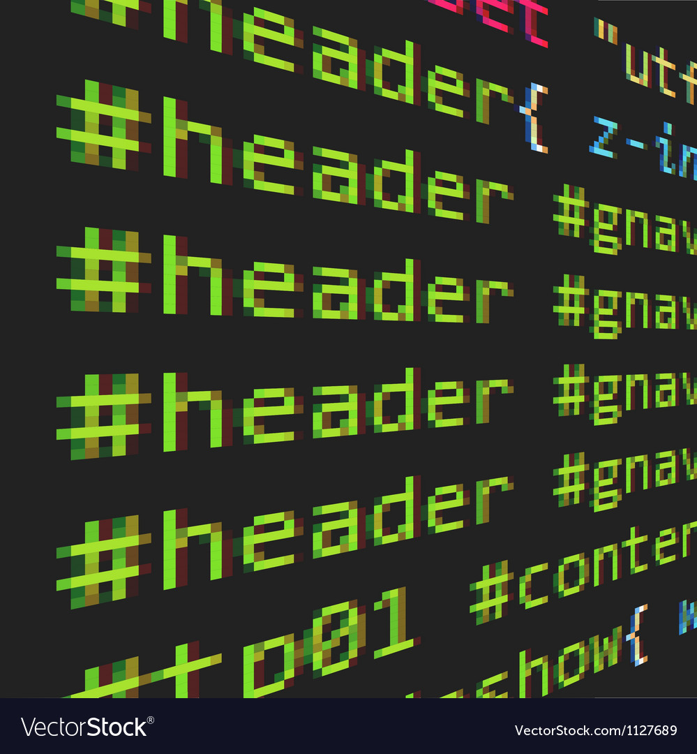 Css And Html Code Royalty Free Vector Image Vectorstock