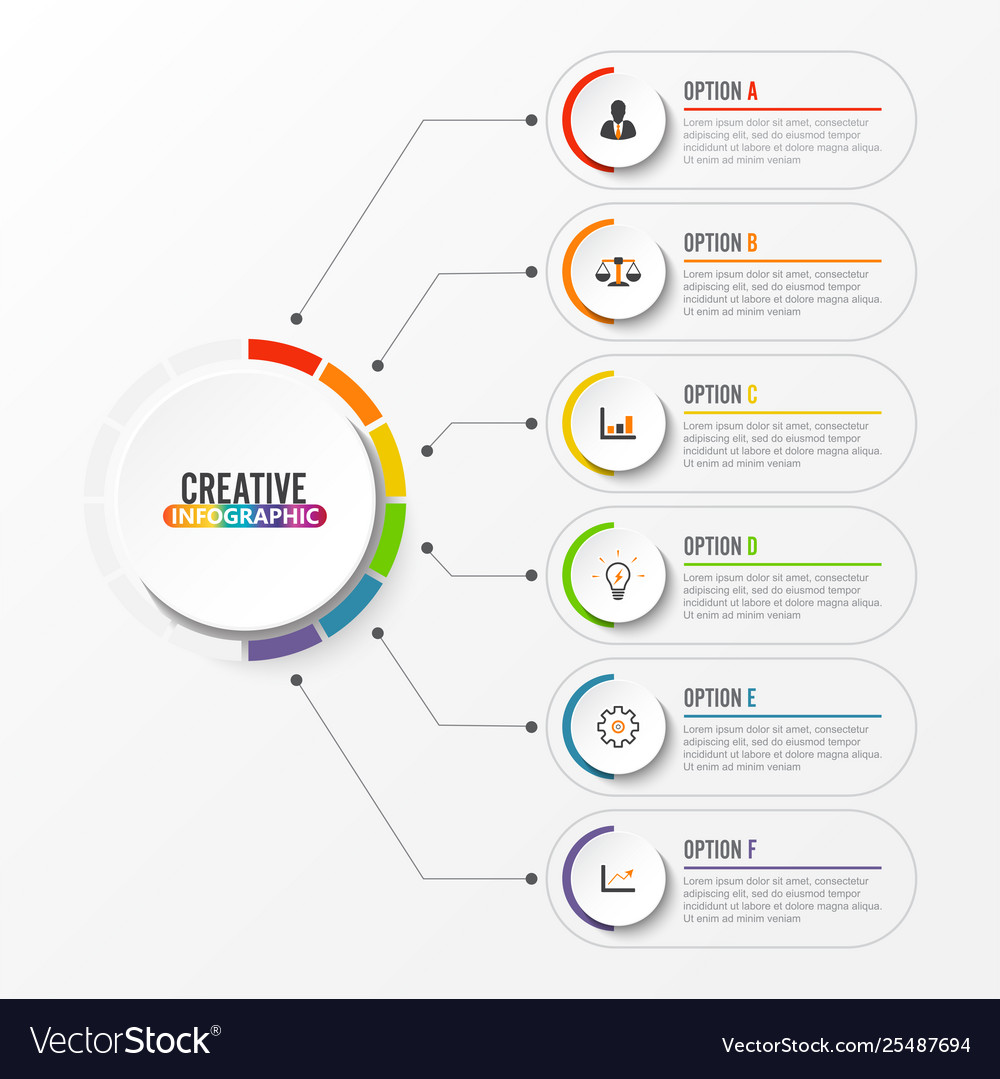 Abstract elements graph infographic template Vector Image