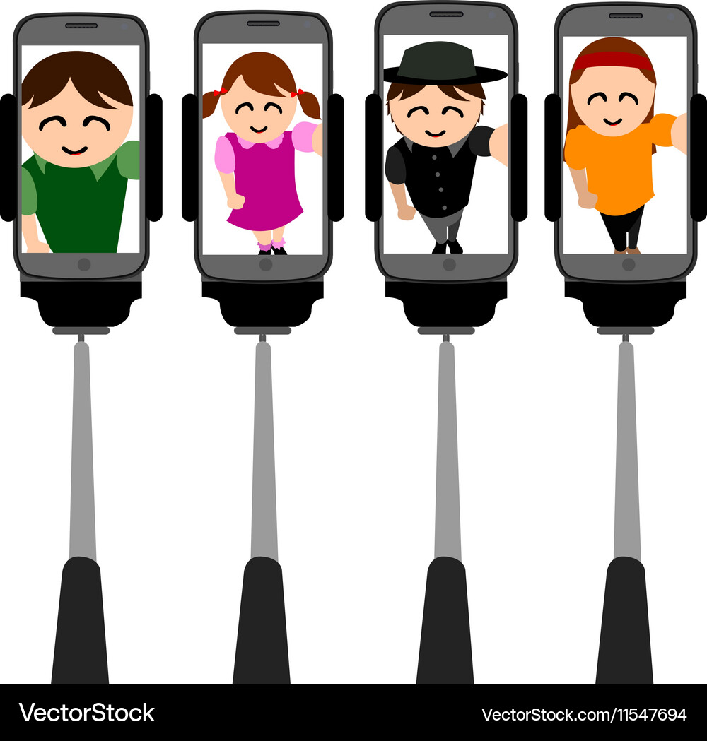 Abstract selfie Royalty Free Vector Image - VectorStock