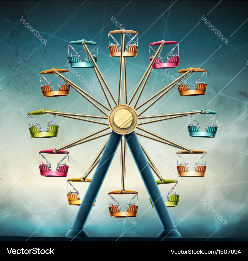 Ferris wheel Royalty Free Vector Image - VectorStock