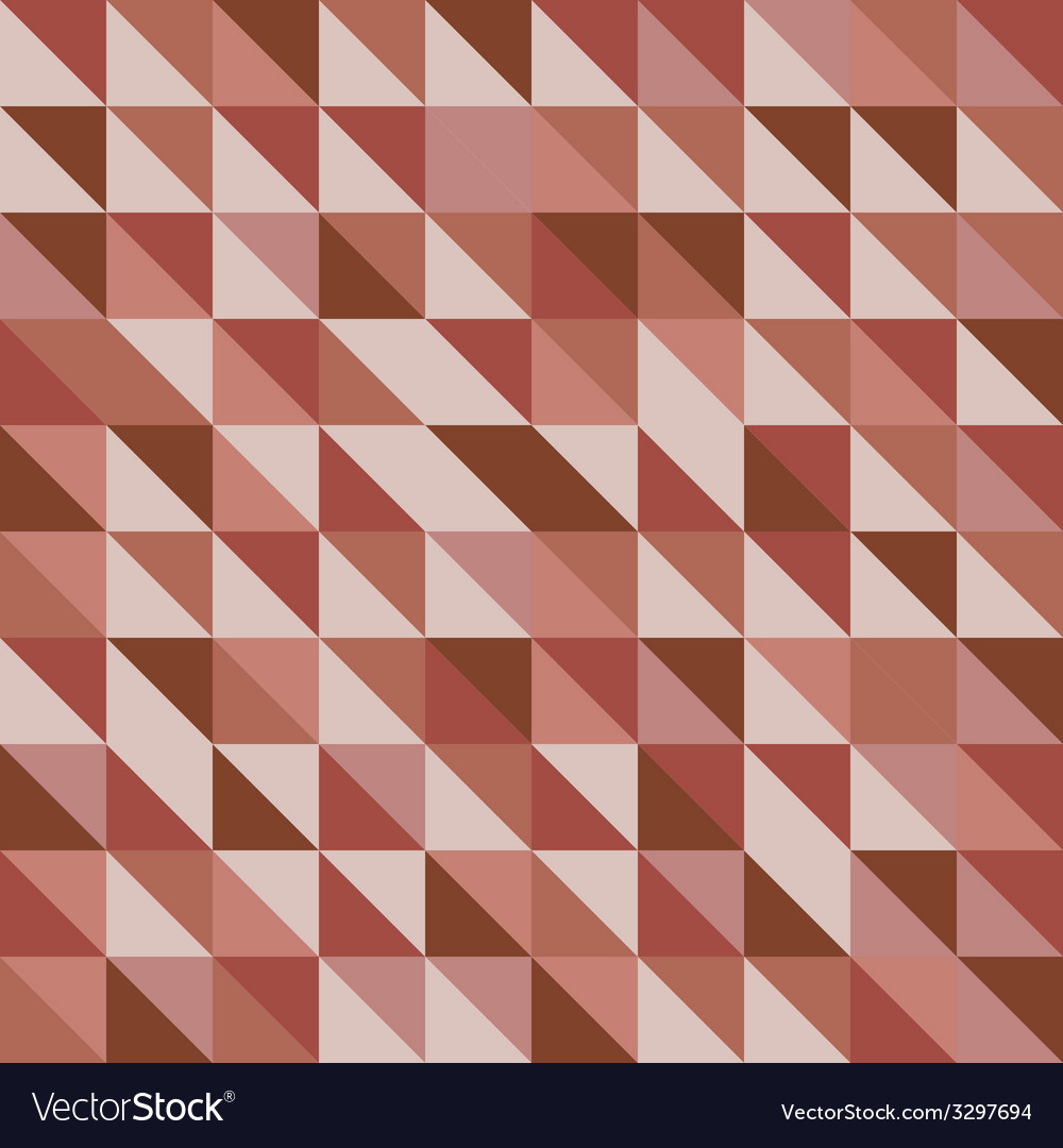 Retro triangle pattern with red background Vector Image