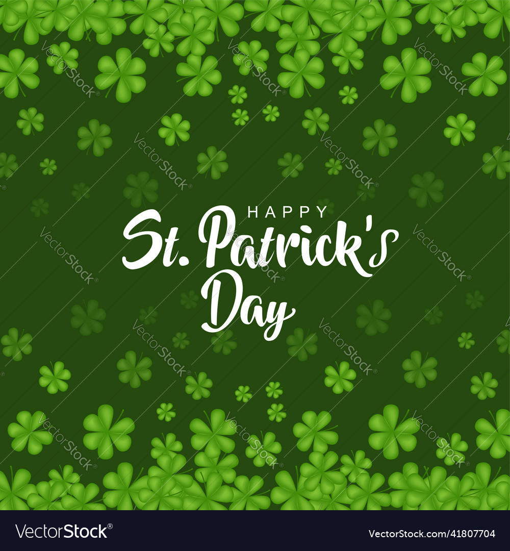 Happy st patricks day green hat with leaves design